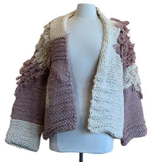 CHUNKY TWO TONE STRING CARDIGAN – tinademel